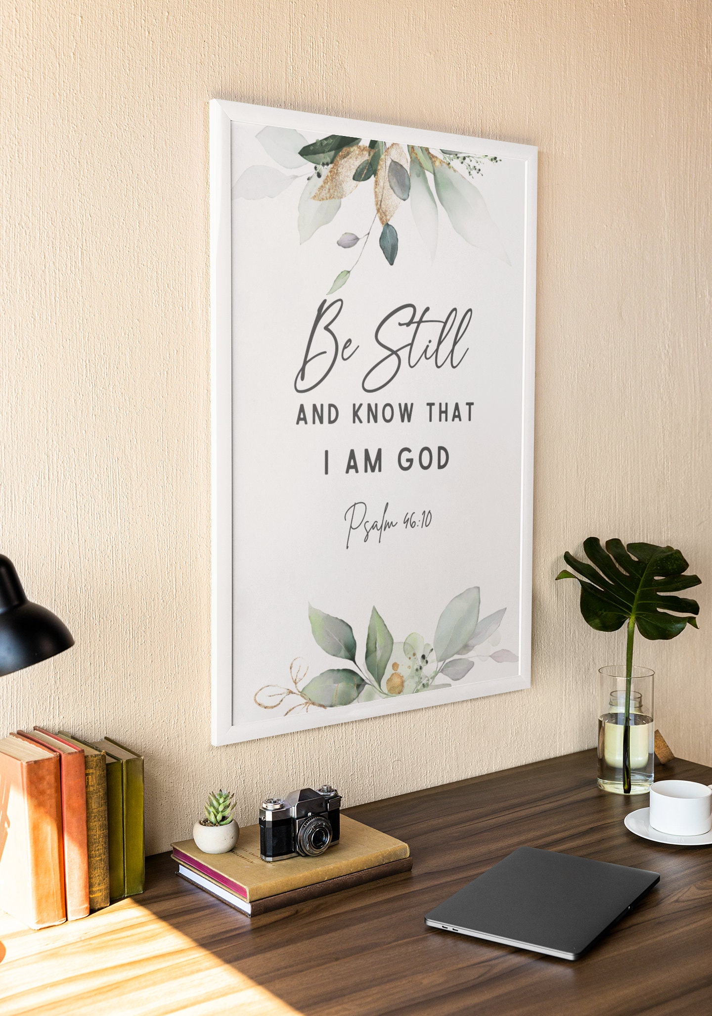 Be Still and Know That I Am God, Psalm 46:10 Bible Verse Wall Art ...