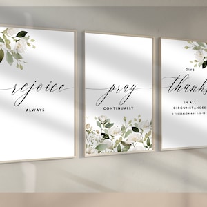 Bible Verse Prints Botanical Scripture Wall Art for Christian Home ...