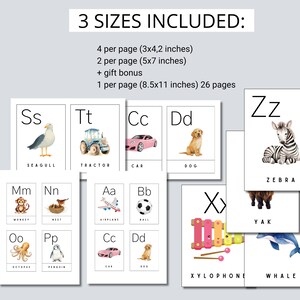 Alphabet Flash Cards, Printable Phonetic Alphabet Montessori Cards ...