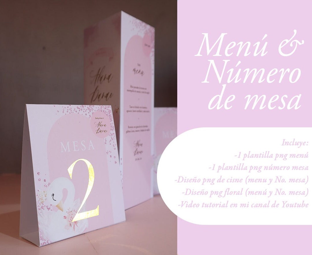 Menu and Table Number Png Templates - Etsy