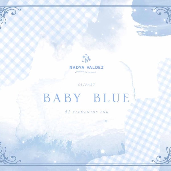 Baby Blue Clipart - Etsy UK