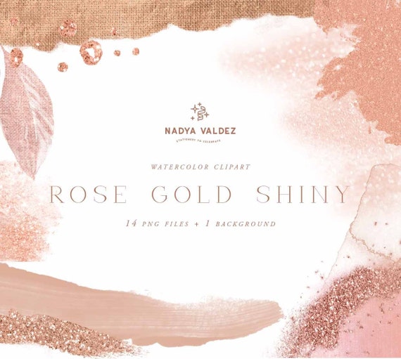 Clipart Rose Gold Shiny | Etsy