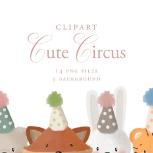 Cute Circus Clipart - Etsy