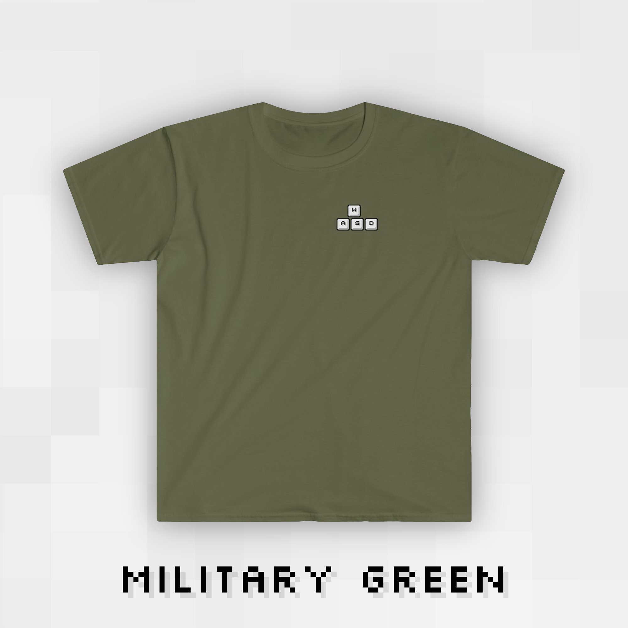 WASD Unisex Colors Tshirt, Pixel Art T Shirt, Graphic Tee Shirt, Gaming ...