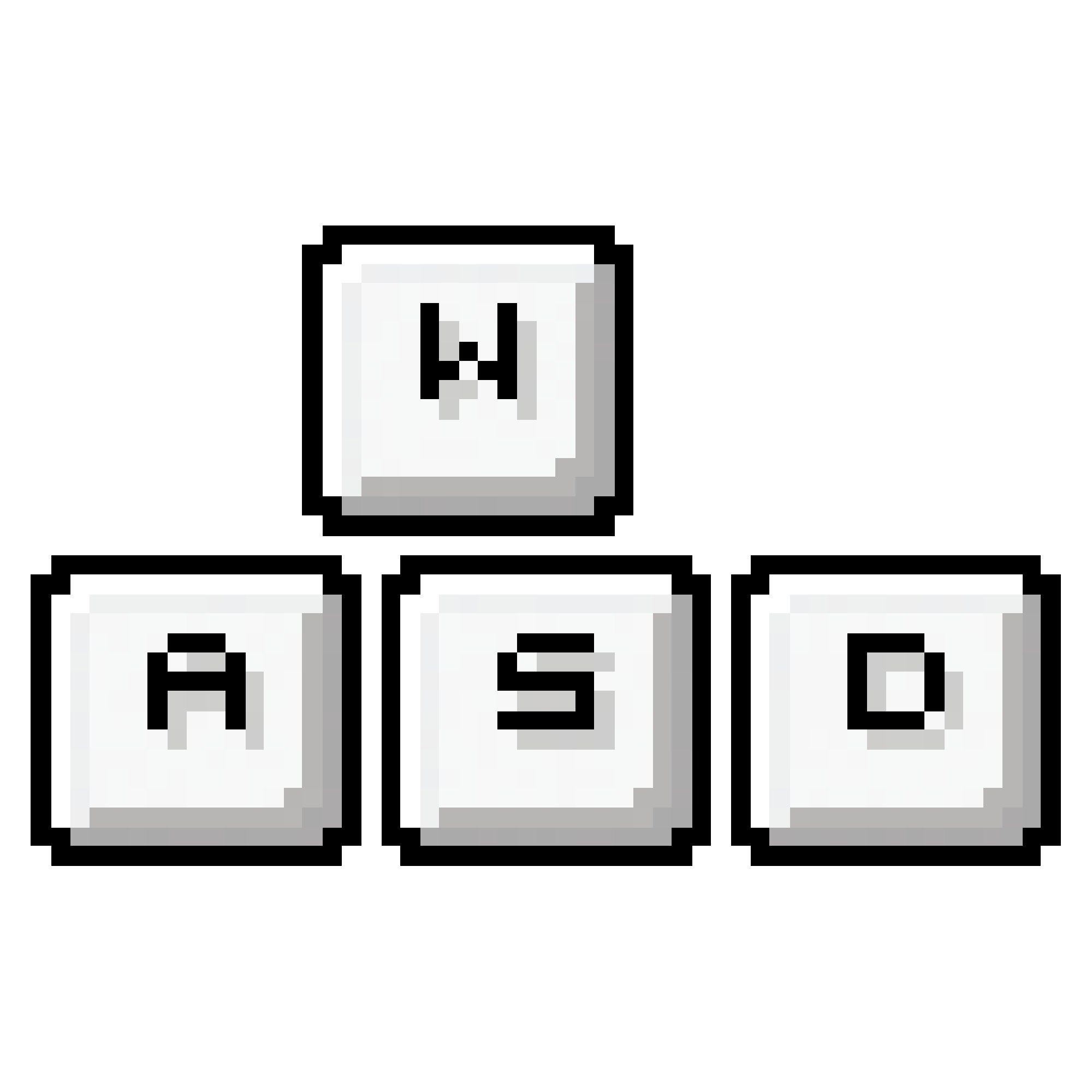 WASD Unisex colores camiseta de béisbol, camiseta, pixel art camiseta ...