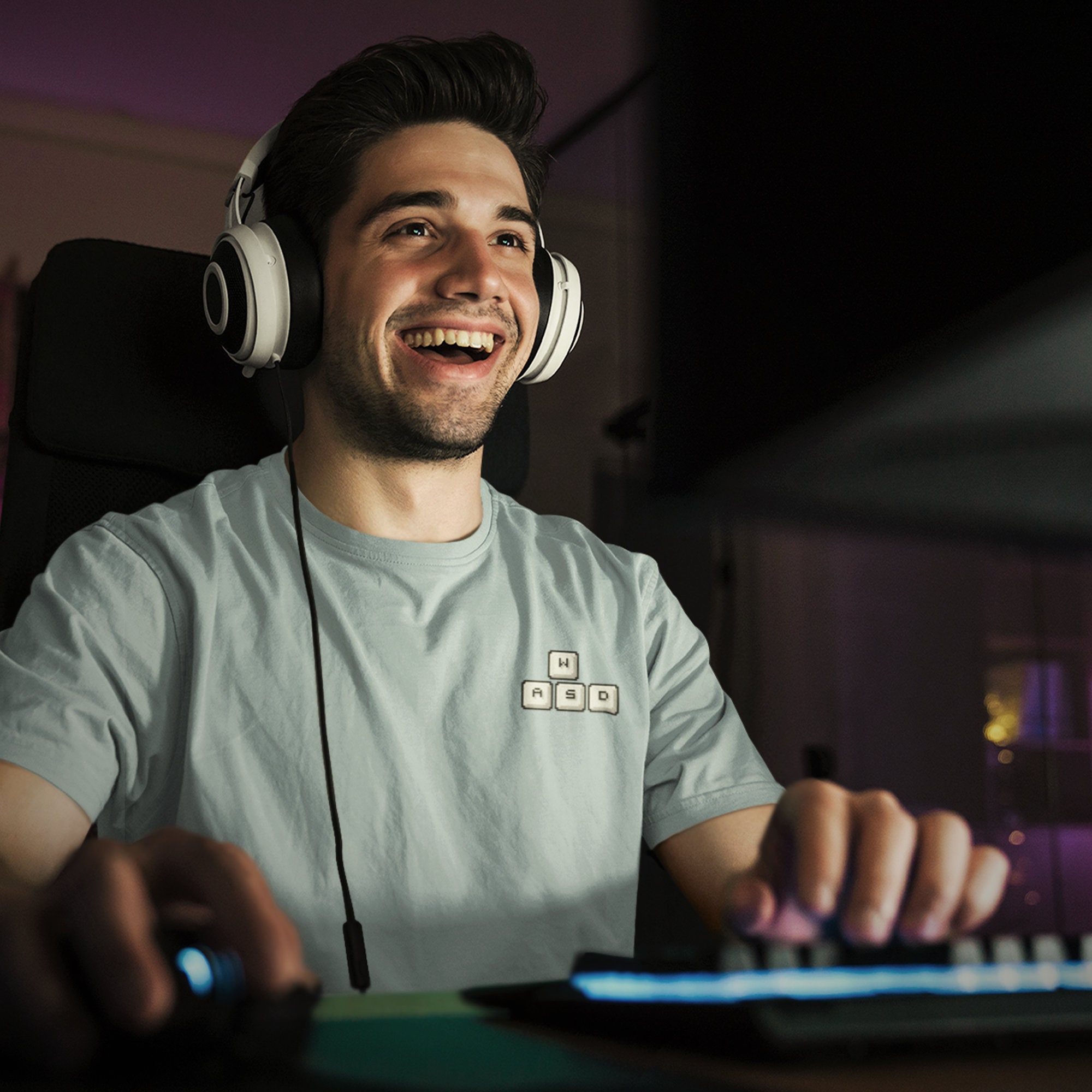 WASD Unisex Colors Tshirt, Pixel Art T Shirt, Graphic Tee Shirt, Gaming ...