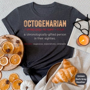 80th Birthday Octogenarian Definition Shirt: Funny Gift Tee - Etsy