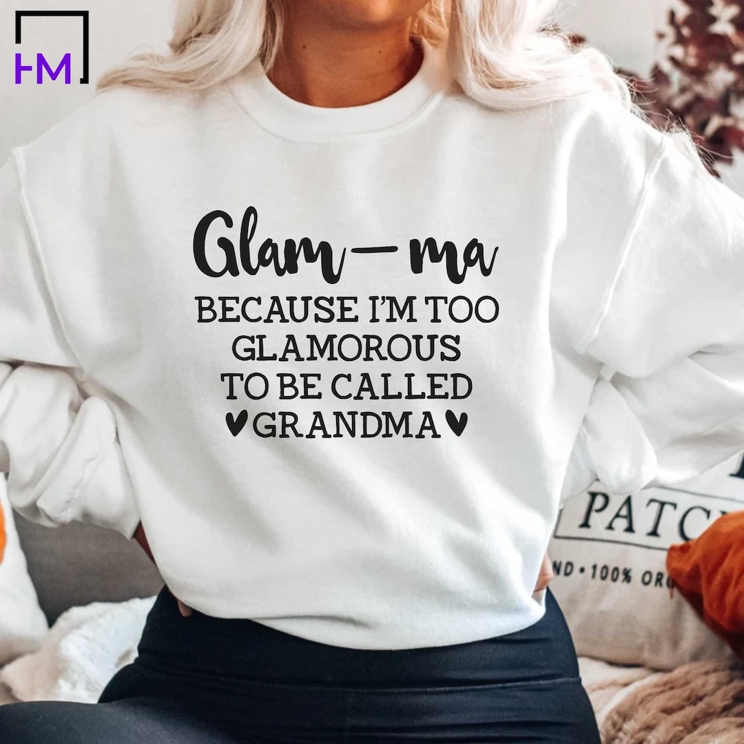 Glamma Shirt, Grandma Gift Birthday, Grandmother Shirt for Baby Shower ...