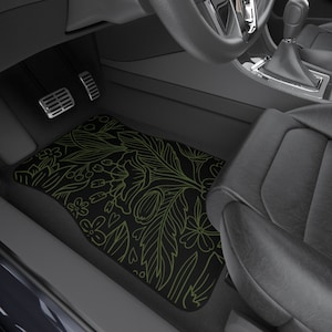 Green Car Floor Mats for Car Mats Sage Green Hippie Floor Mats Abstract ...