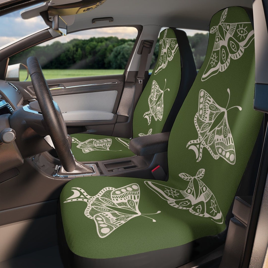 Moth Car Seat Covers for Car, Luna Moth Car Accessories for Women, Boho ...