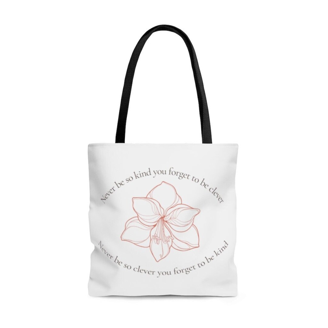 Taylor Tote Bag Motivational Canvas With Pockets, Kindness Large ...