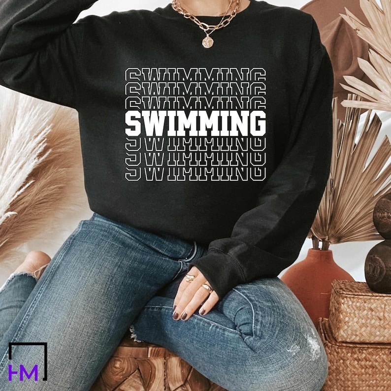 Swimming T-shirt Swim Team Shirt Swimmer Sweater Swim Team - Etsy