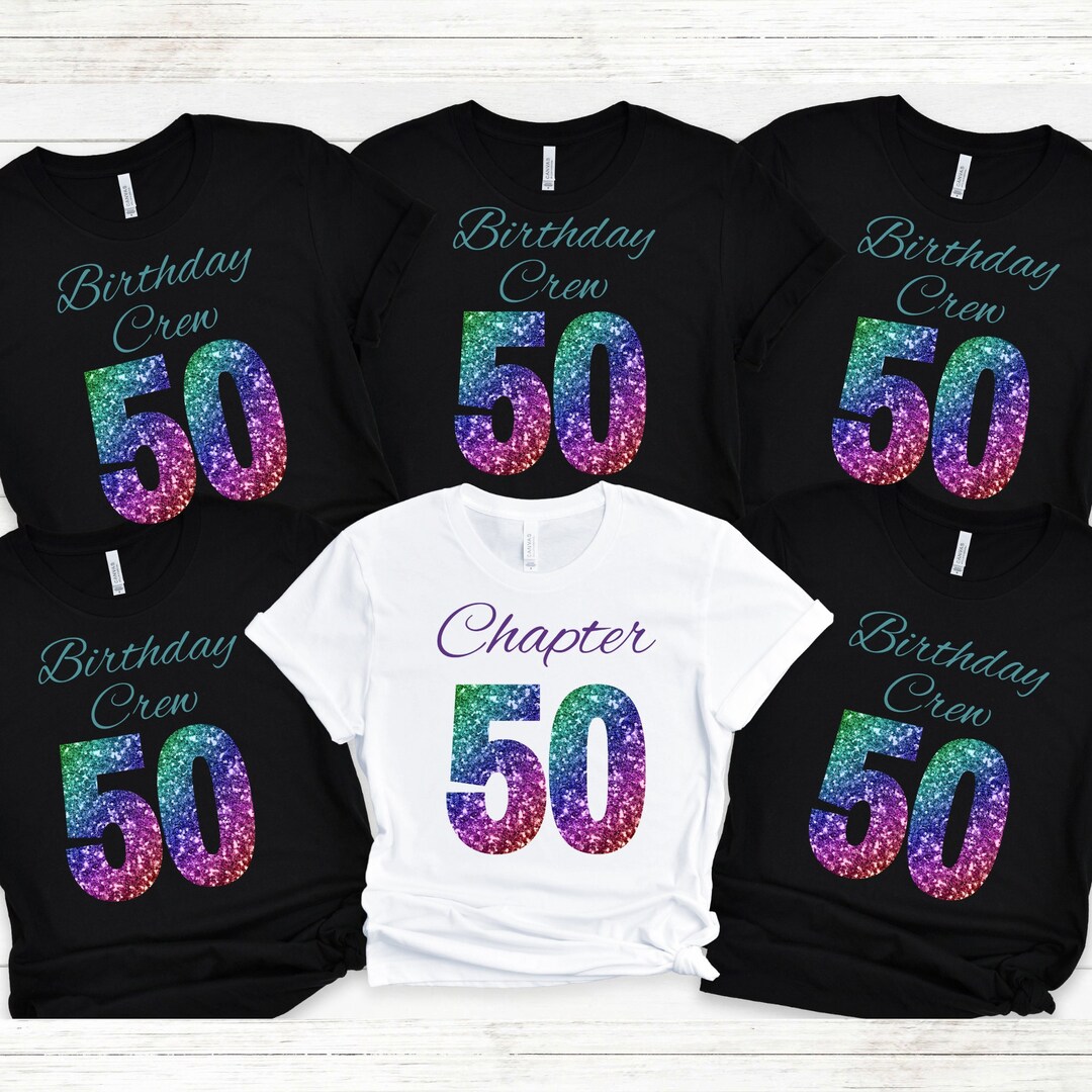50th Birthday Shirts, Rainbow 50th Birthday Group Shirts, 50th Birthday ...