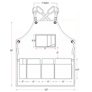 Leather Apron With 12 Tool Pockets Heat & Flame Resistant Heavy Duty ...