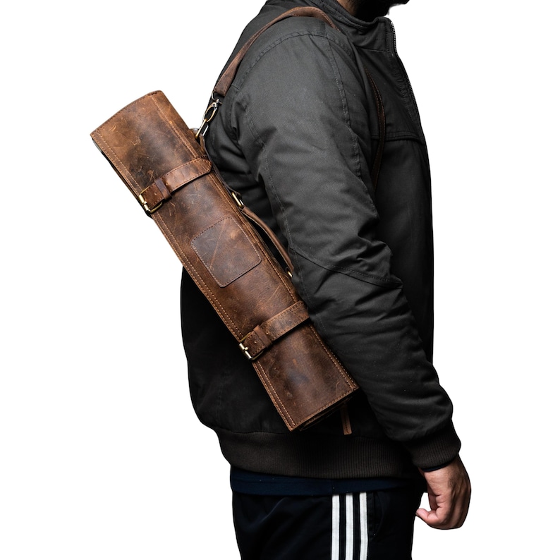 Leather Knife Roll, Leather Knife Case, Leather Roll for Knives ...