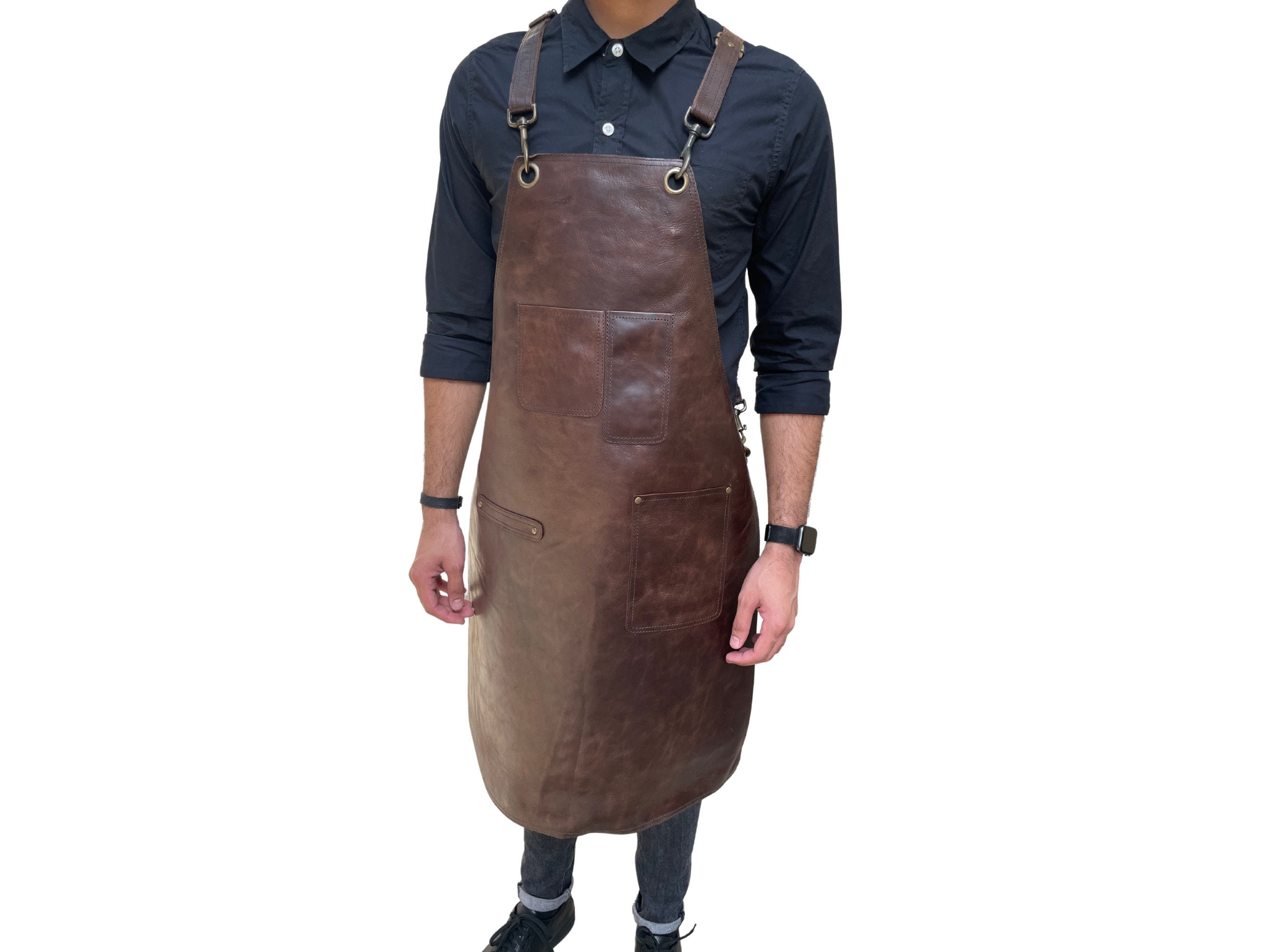 Leather Apron, Woodworking Apron, Welding Apron, BBQ Apron, Grilling ...