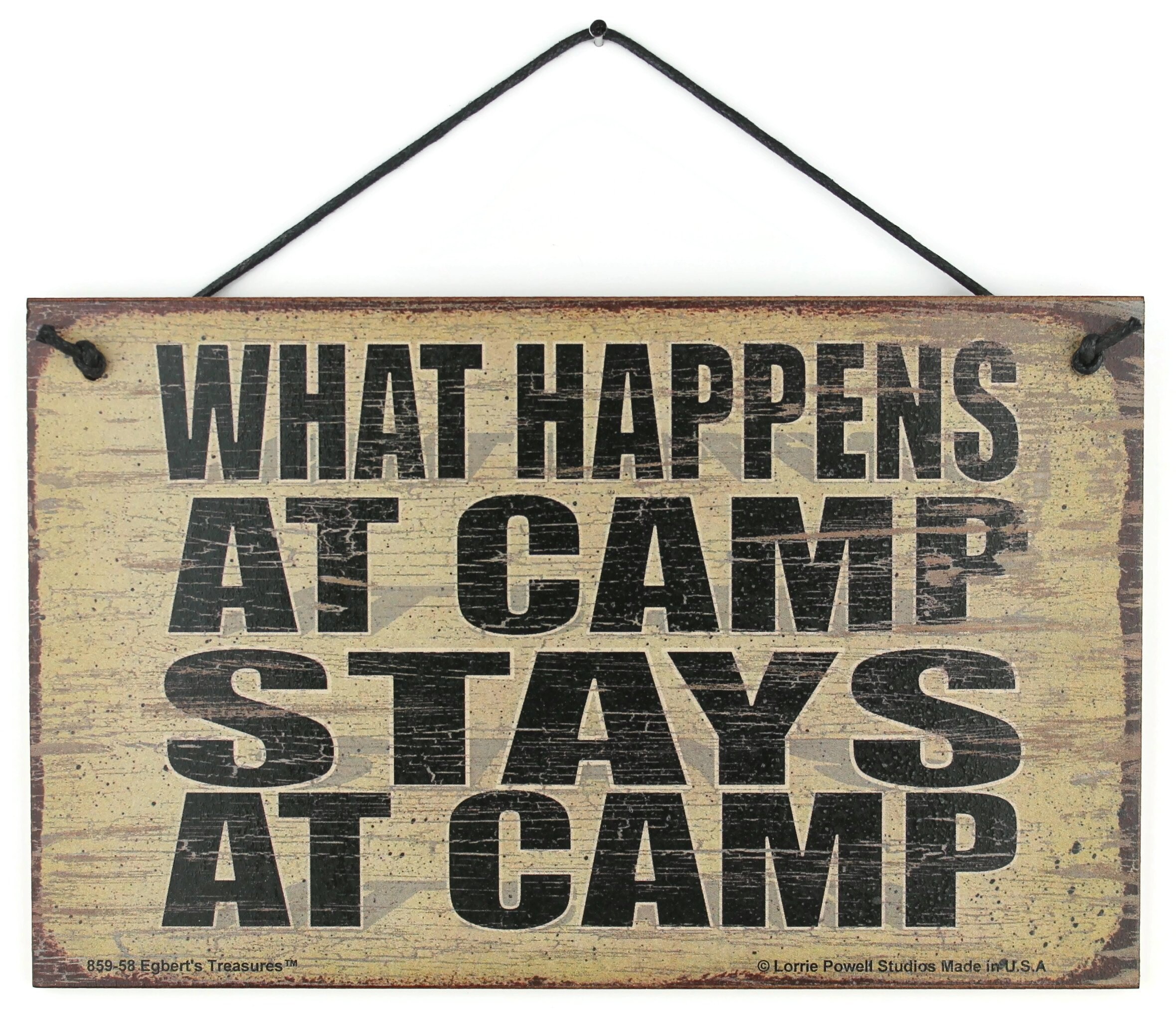 Wall Decor Vintage Inspired Camp Sign Home Decor Home & Living etna.com.pe