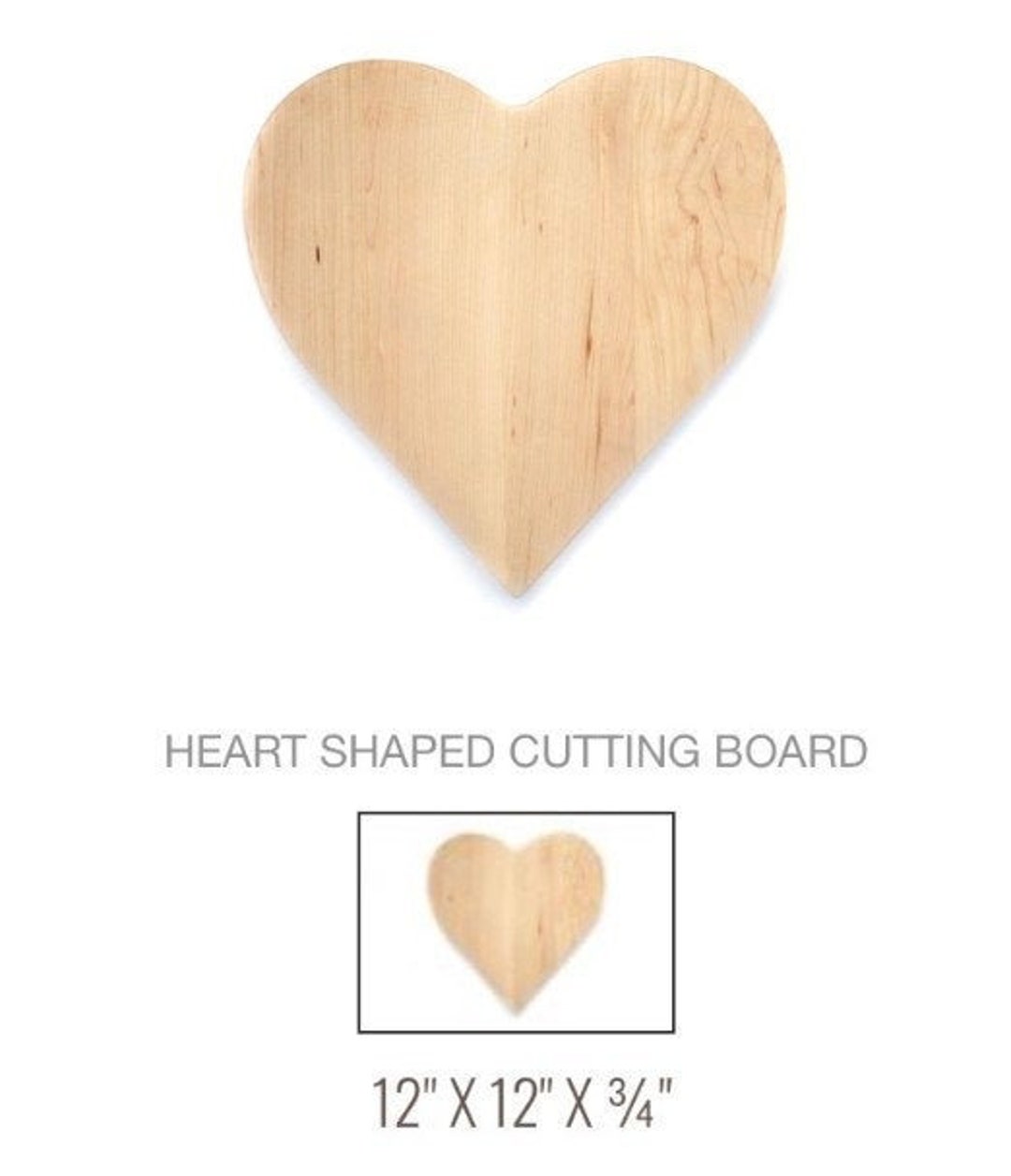 Heart Cutting Board - Etsy