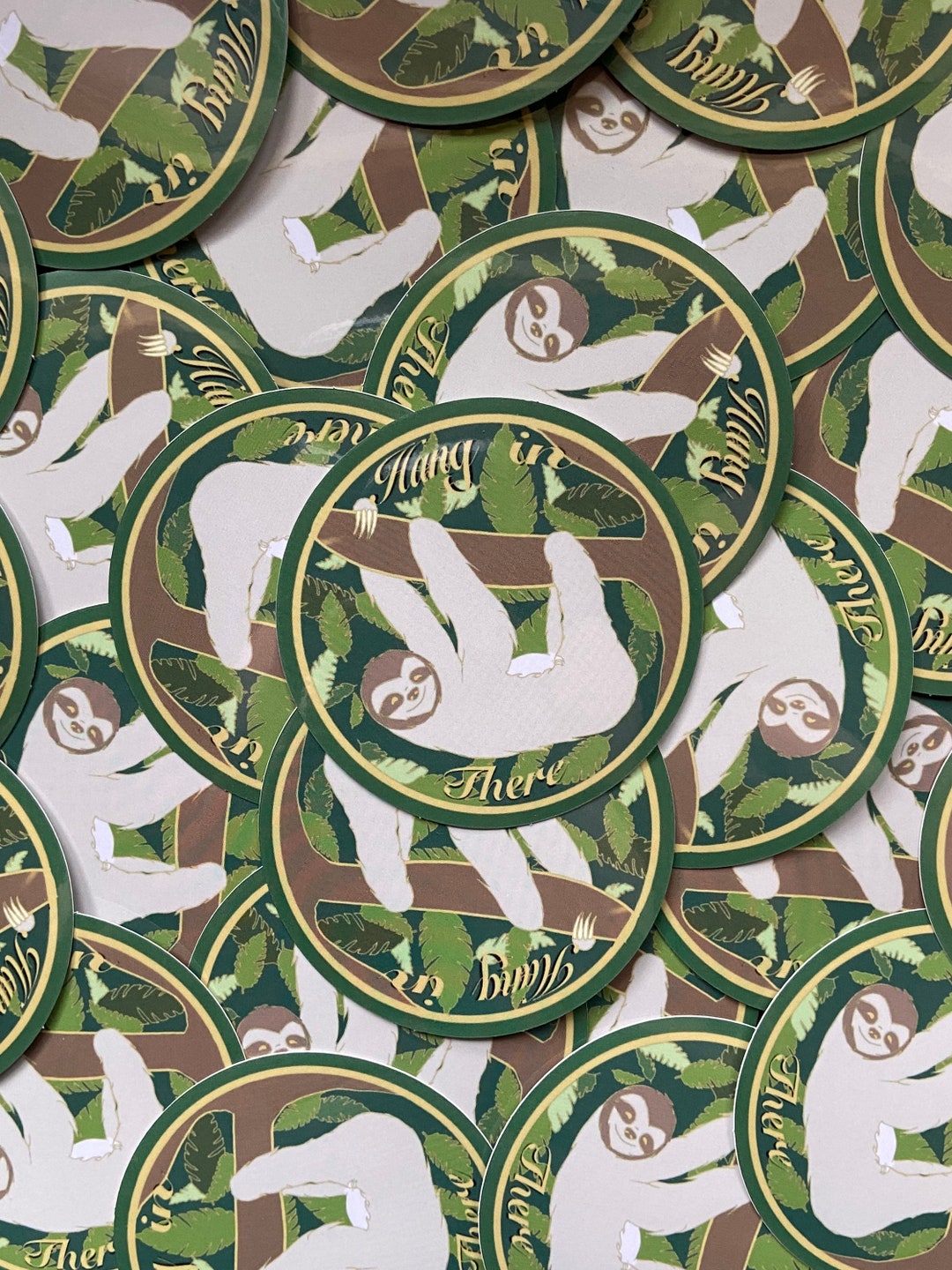 Hang in There Sloth Sticker - Etsy