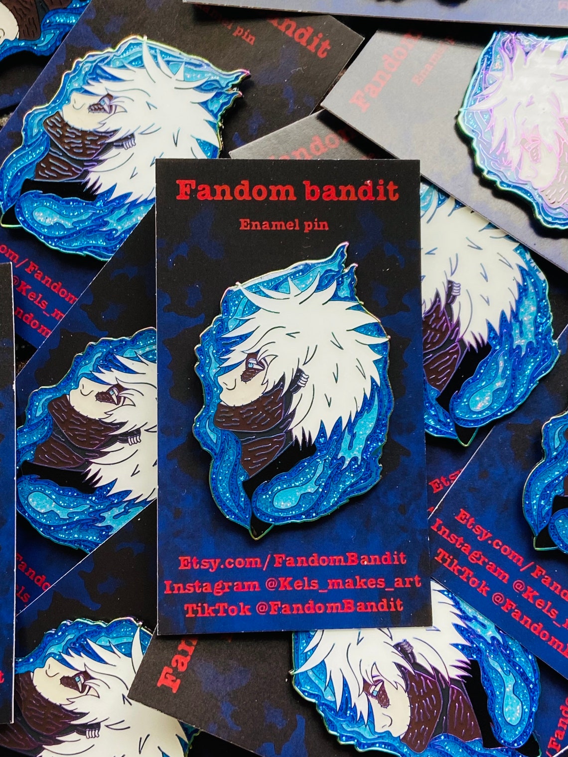 MHA Blue Fire Villain Pin Mva Bnha - Etsy