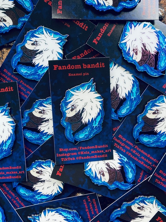 MHA Blue Fire Villain Pin Mva Bnha | Etsy