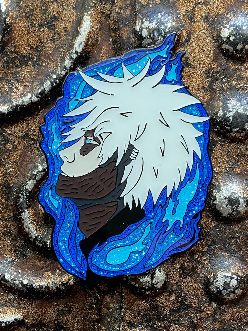 MHA Blue Fire Villain Pin Mva Bnha | Etsy