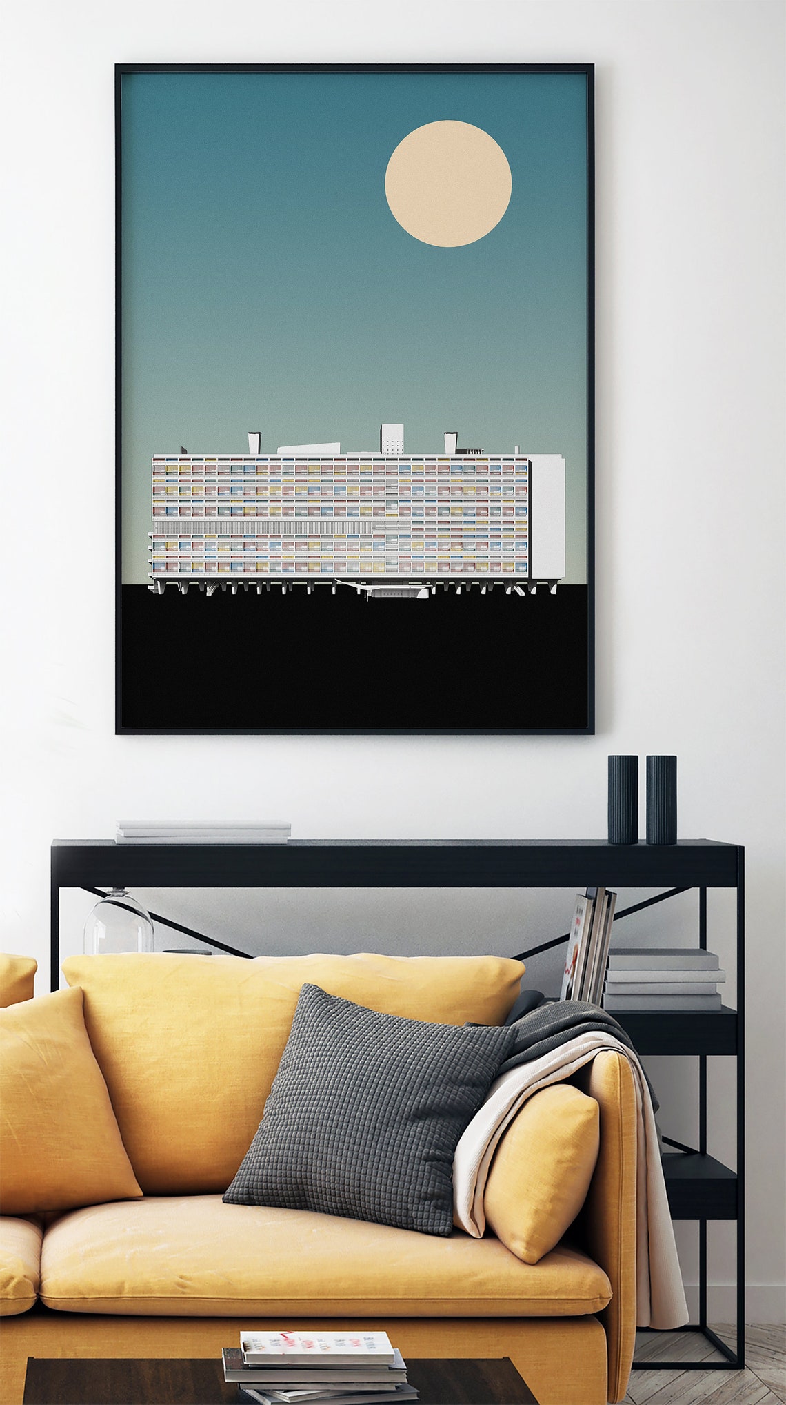 Le Corbusier Unité D'habitation Modern Architecture Art Print | Graphic ...