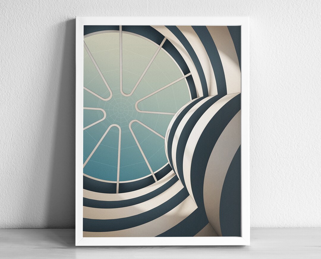 Printable Guggenheim Museum Modern Architecture Art Print | Graphic ...