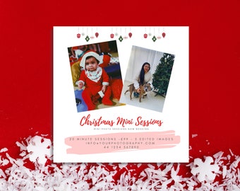 Christmas Mini Session Template,holiday Mini Session Template,christmas ...