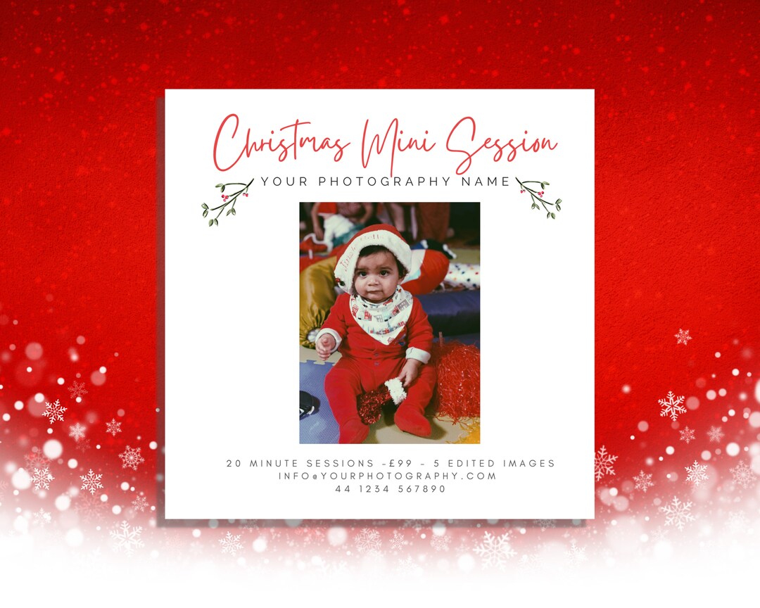 Holiday Mini Session Template,christmas Mini Session Template,christmas ...