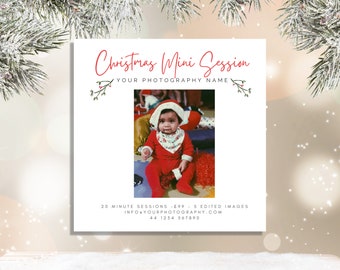 Christmas Mini Session Template,holiday Mini Session Template,christmas ...