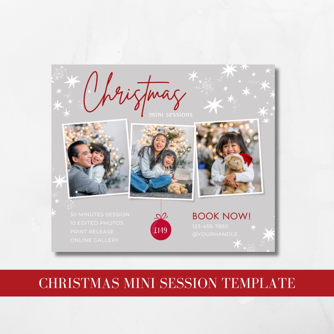 Christmas Mini Session Template,holiday Mini Session Template,christmas ...