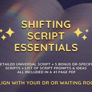 Shifting Script Essentials to Align With Your DR or Waiting Room - Etsy