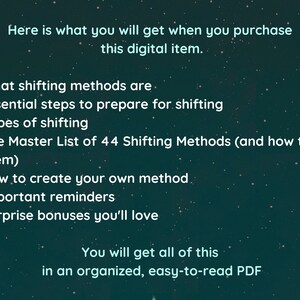 The Master List of Shifting Methods: Shift to Your DR Fast!!! - Etsy