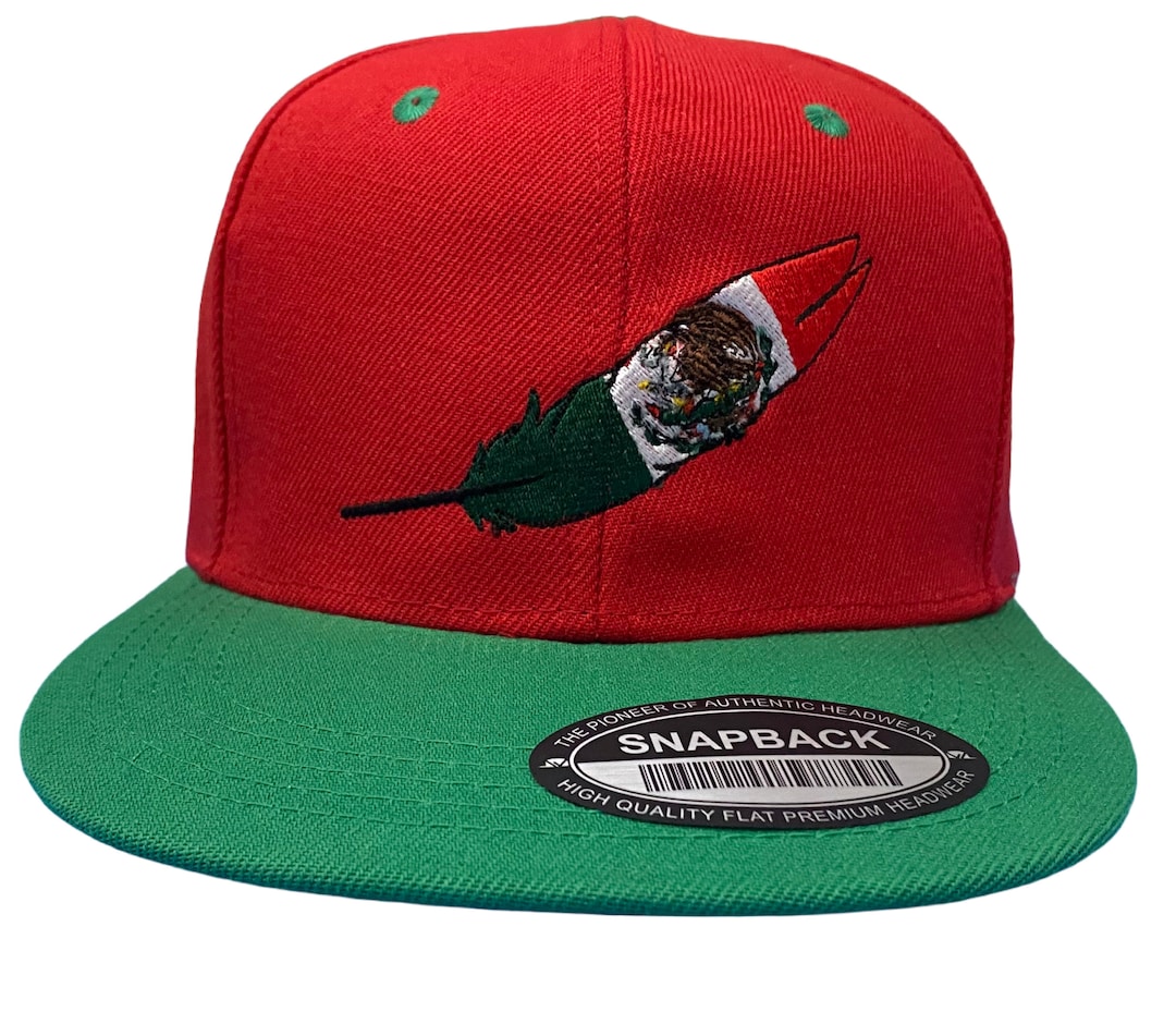 Pluma Bandera Mexicana Gorra Feather Mexico Flag Hat - Etsy