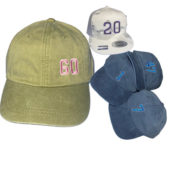 Custom Number Hat - Etsy