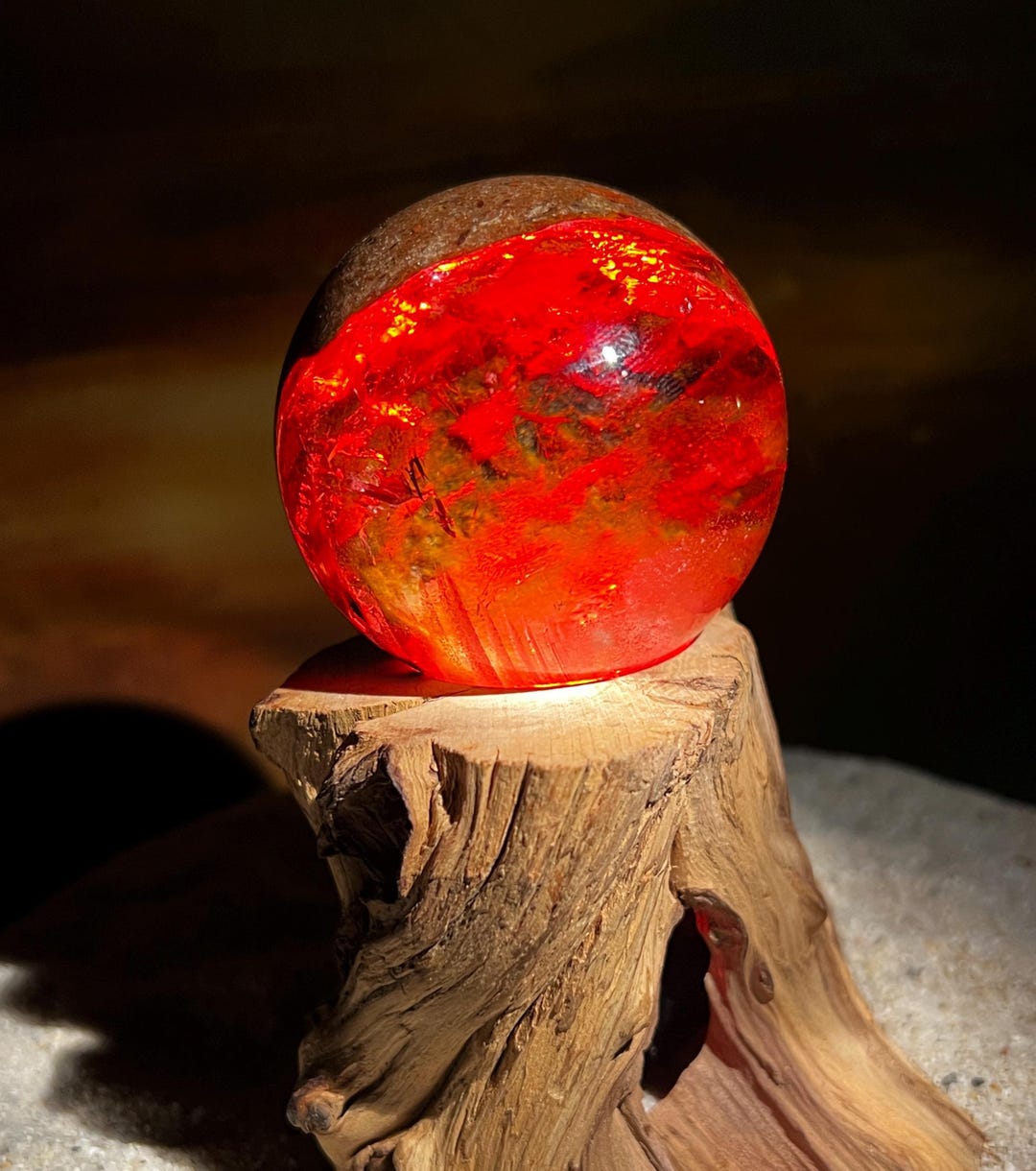Spiritual Crystal Ball Rutile Quartz Gemstone Lamp - Etsy
