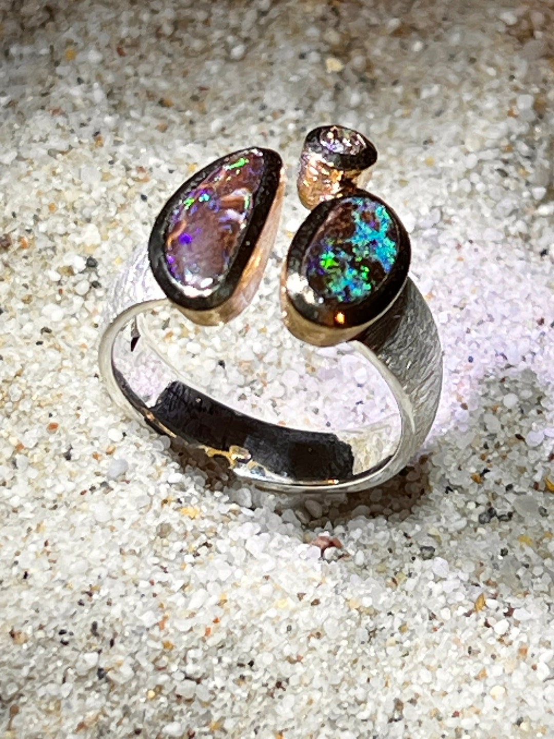 Boulder Opal Irish Colors Ring - Etsy