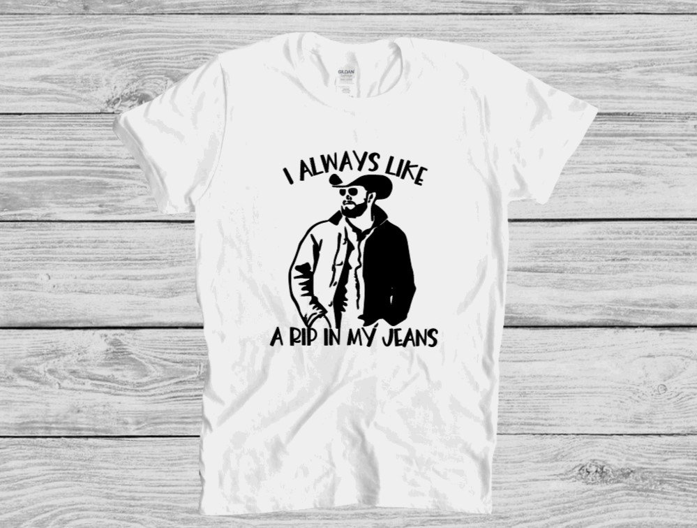 RIP I Always Like a Rip in My Jeans Tshirt - Etsy