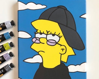 Cartoon Acrylic Painting - Etsy