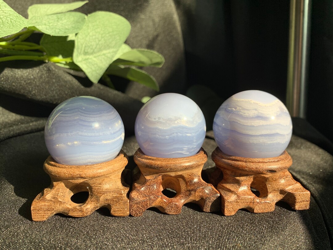 Blue Lace Agate Spheres-super High Quality - Etsy Denmark