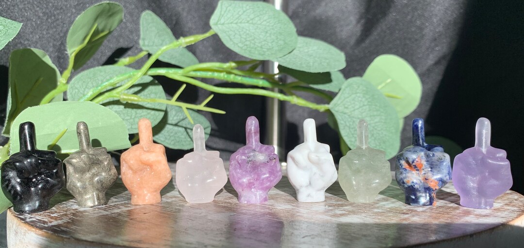 Mini Middle Finger Crystals - Etsy