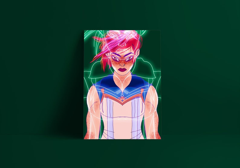 A3 Poster - "violet" - Arcane Animated Illustration - Etsy