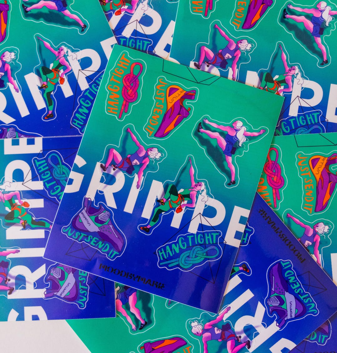 Planche de stickers escalade - Etsy France