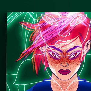 A3 Poster - "violet" - Arcane Animated Illustration - Etsy