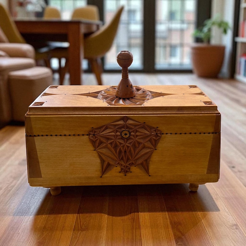 Wooden Chip Carved Boxes - Etsy