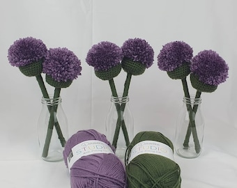 Crochet Thistle Pattern - Step by Step Crochet Flower Pattern With ...