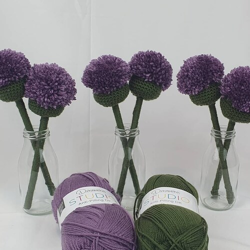 Crochet Thistle Pattern Step by Step Crochet Flower Pattern - Etsy