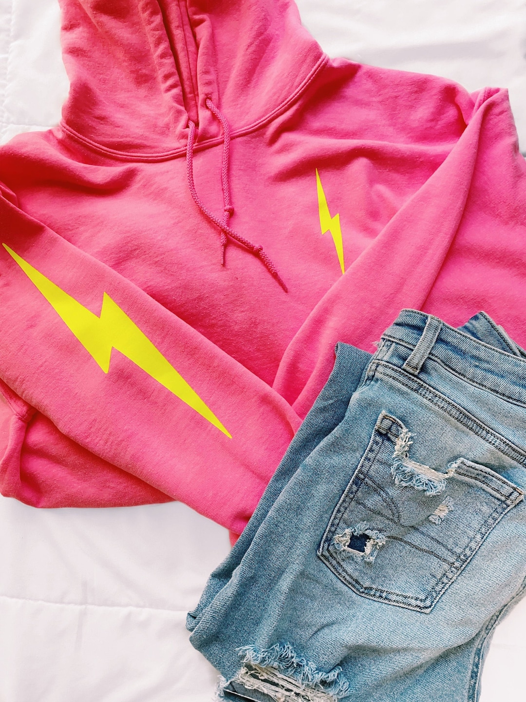 Preppy Lightning Sweatshirt Woman's Hoodie, Oversized Hoodies ...