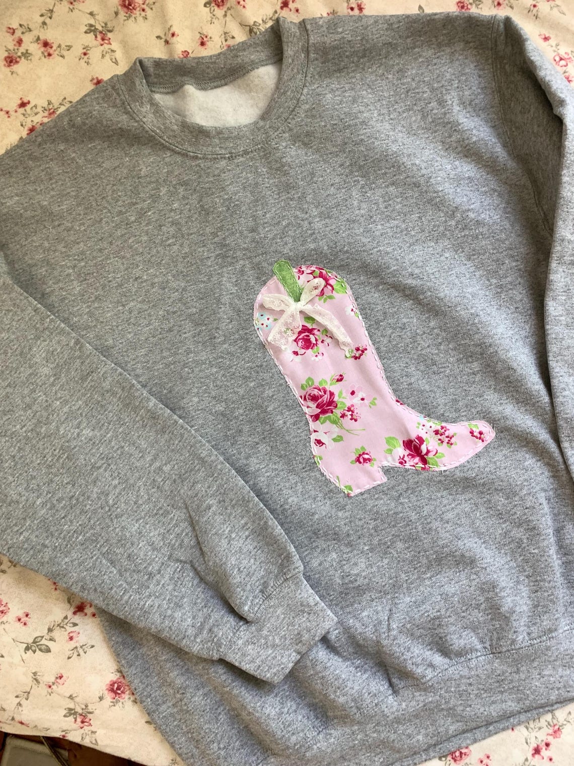 Hand Stitched Cowboy Boot Sweatshirt Cute Hoodies for Women Sweatshirts ...